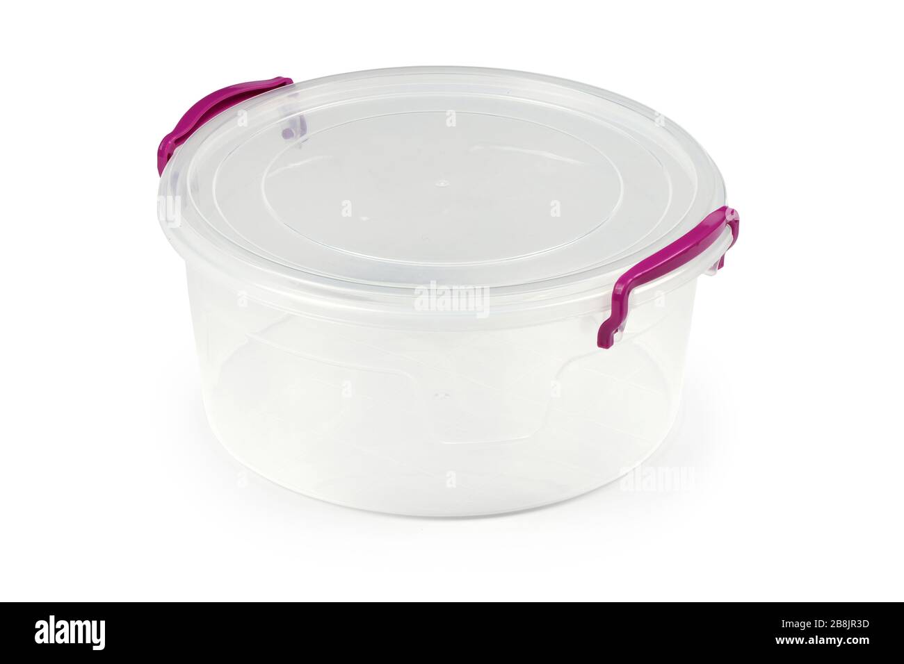 Transparent plastic food container on white. High resolution photo ...