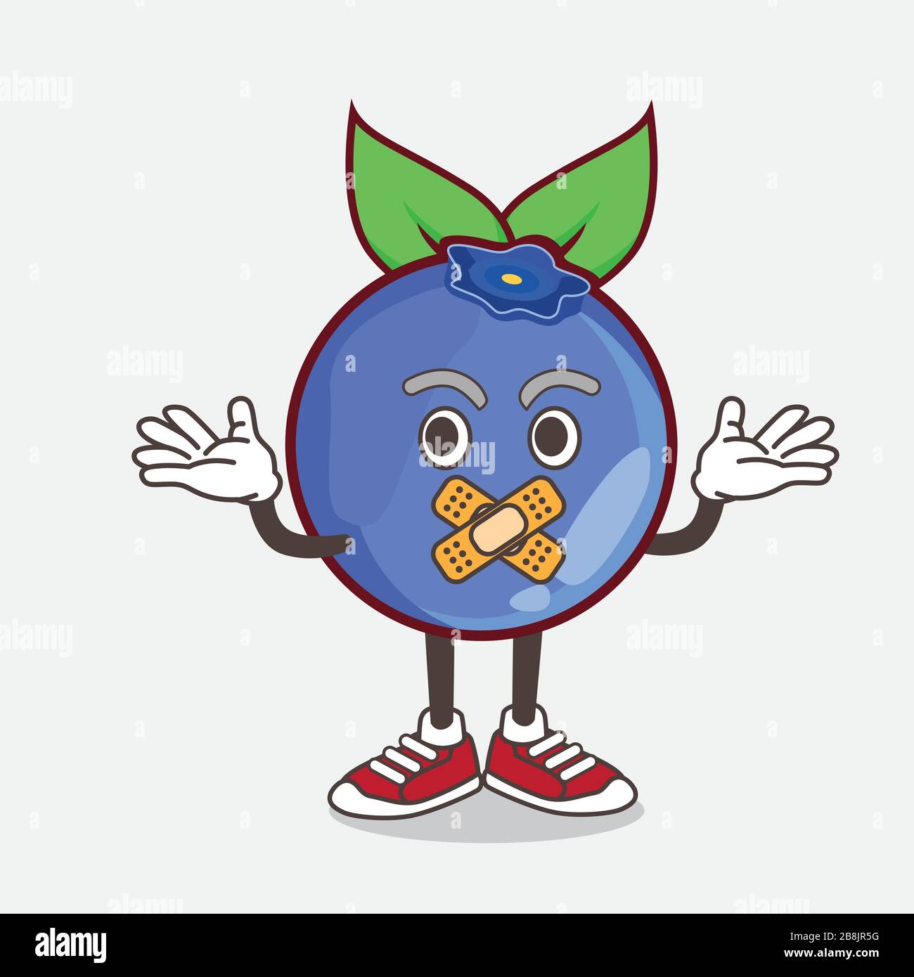 An illustration of blueberry fruit cartoon mascot character Stock ...