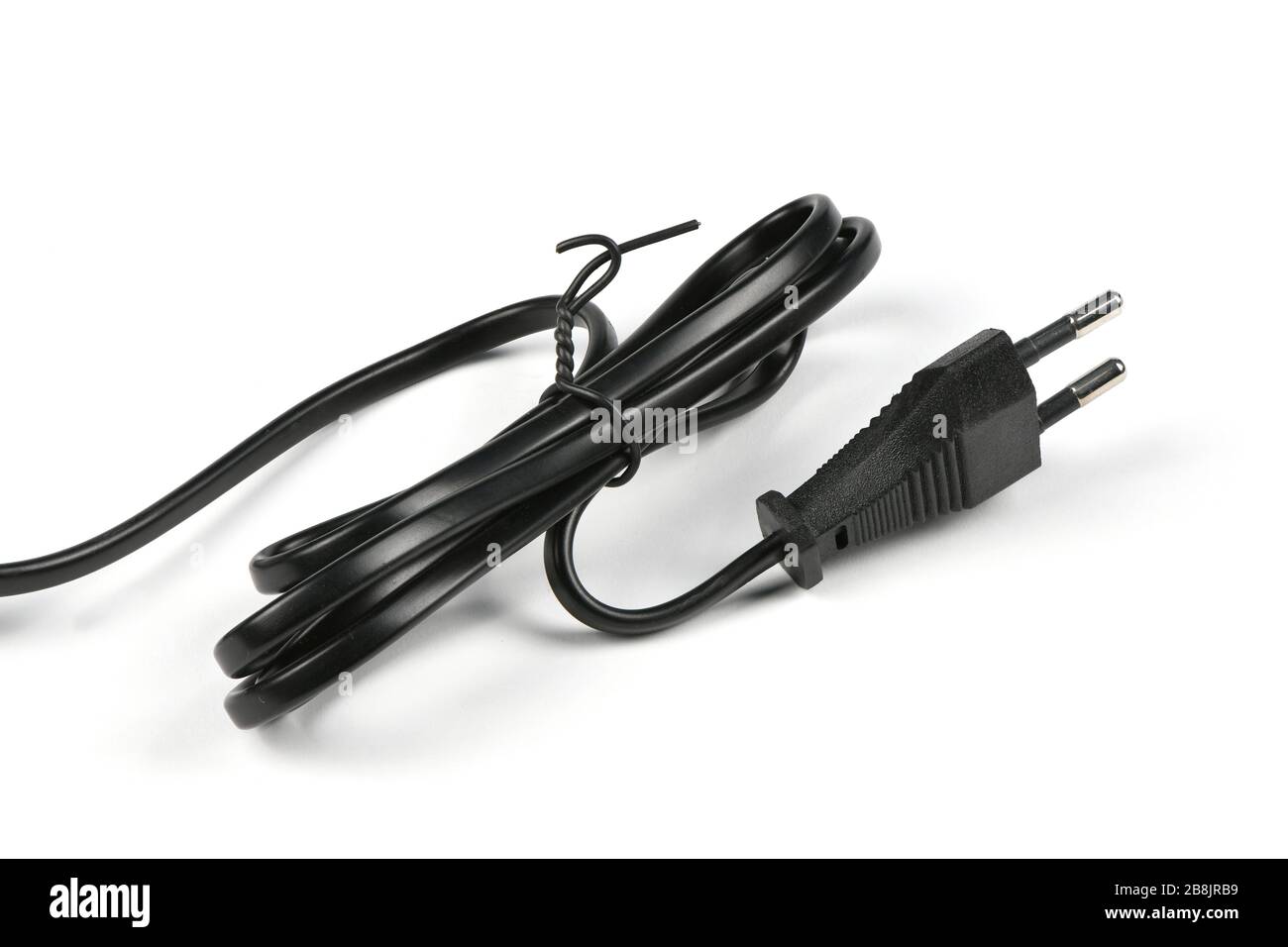 Black power plug, isolated on white background. High resolution photo ...