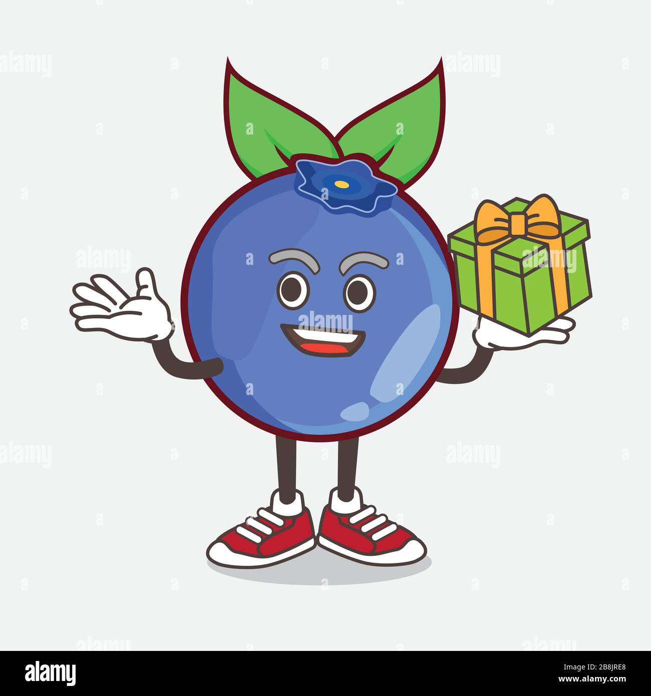 An illustration of blueberry fruit cartoon mascot character Stock ...