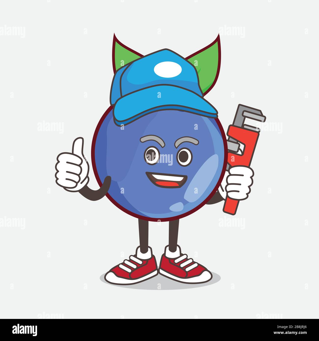An illustration of blueberry fruit cartoon mascot character Stock ...