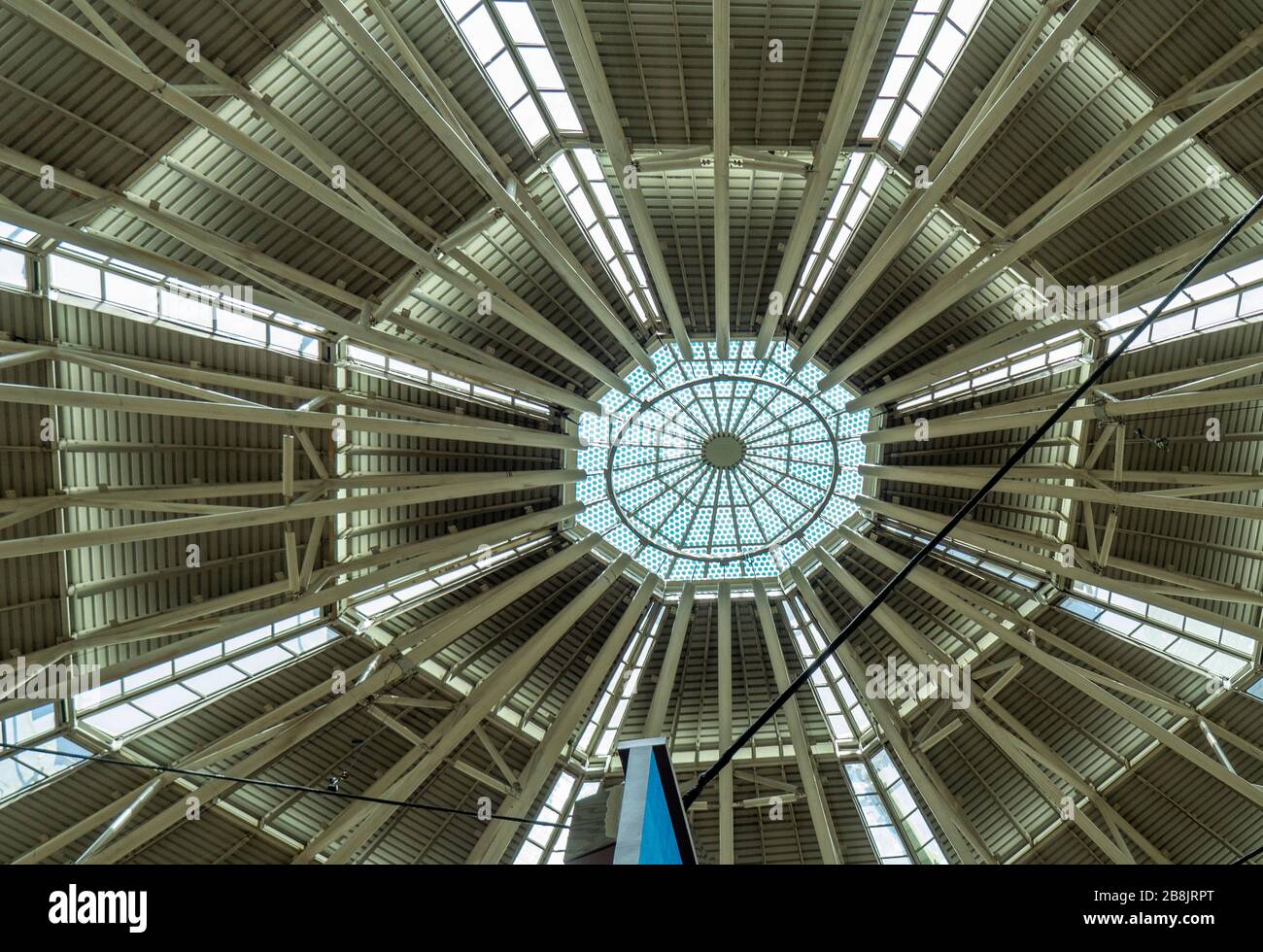 Dome roof over central atrium at Suria KLCC Shopping Mall at base of ...