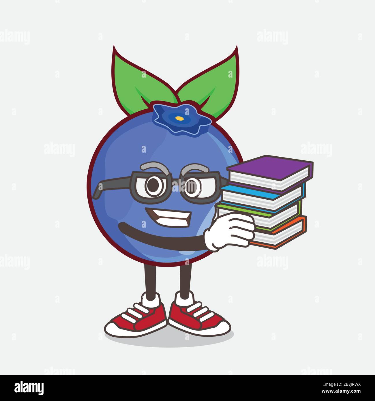 An illustration of blueberry fruit cartoon mascot character Stock ...