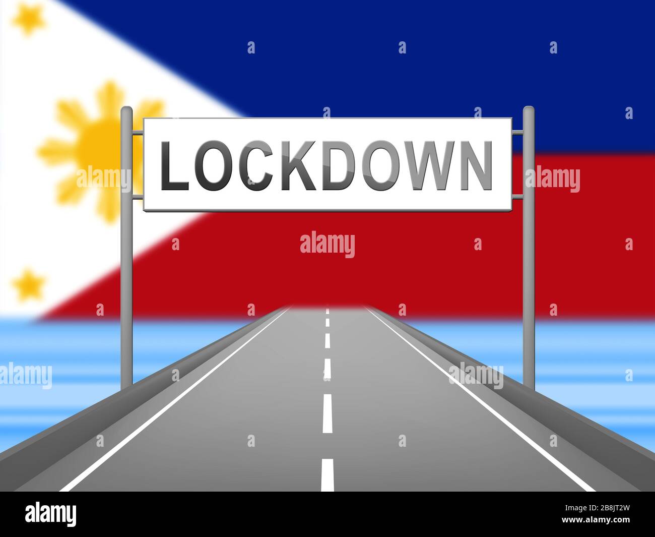 Philippines lockdown preventing coronavirus epidemic or outbreak. Covid ...