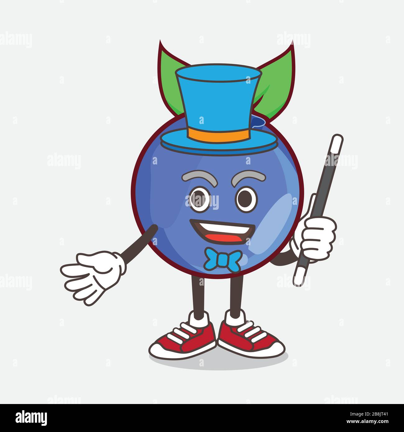 An illustration of blueberry fruit cartoon mascot character Stock ...