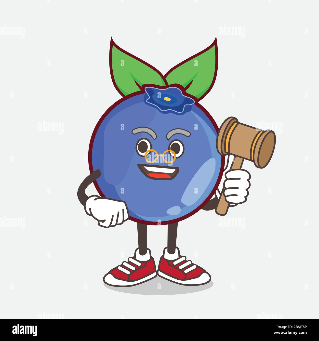 An illustration of blueberry fruit cartoon mascot character Stock ...