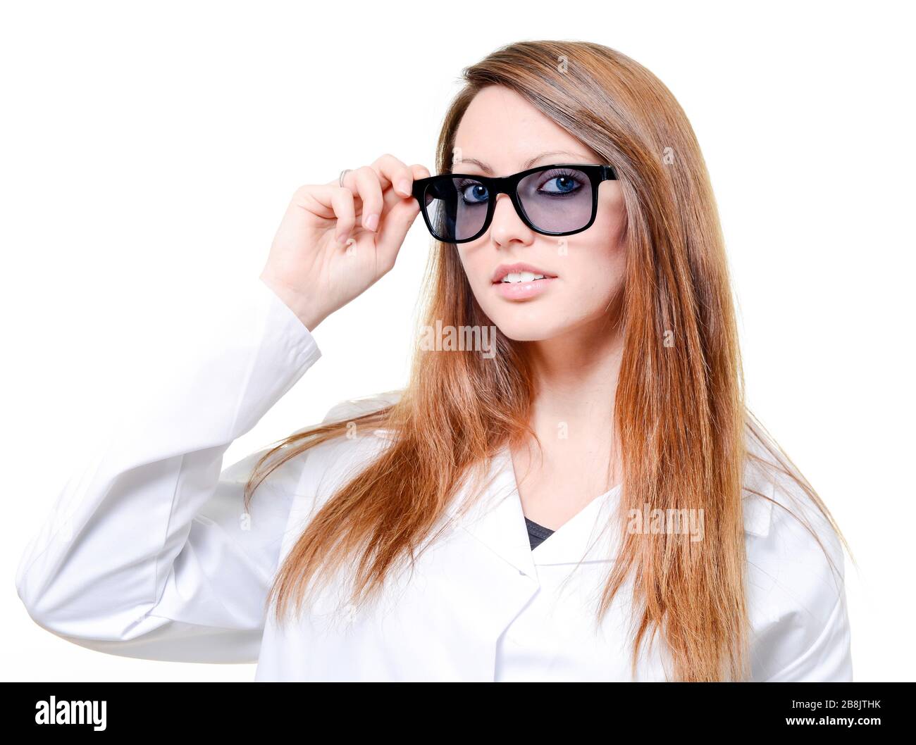 Young female optometrist Cut Out Stock Images & Pictures - Alamy