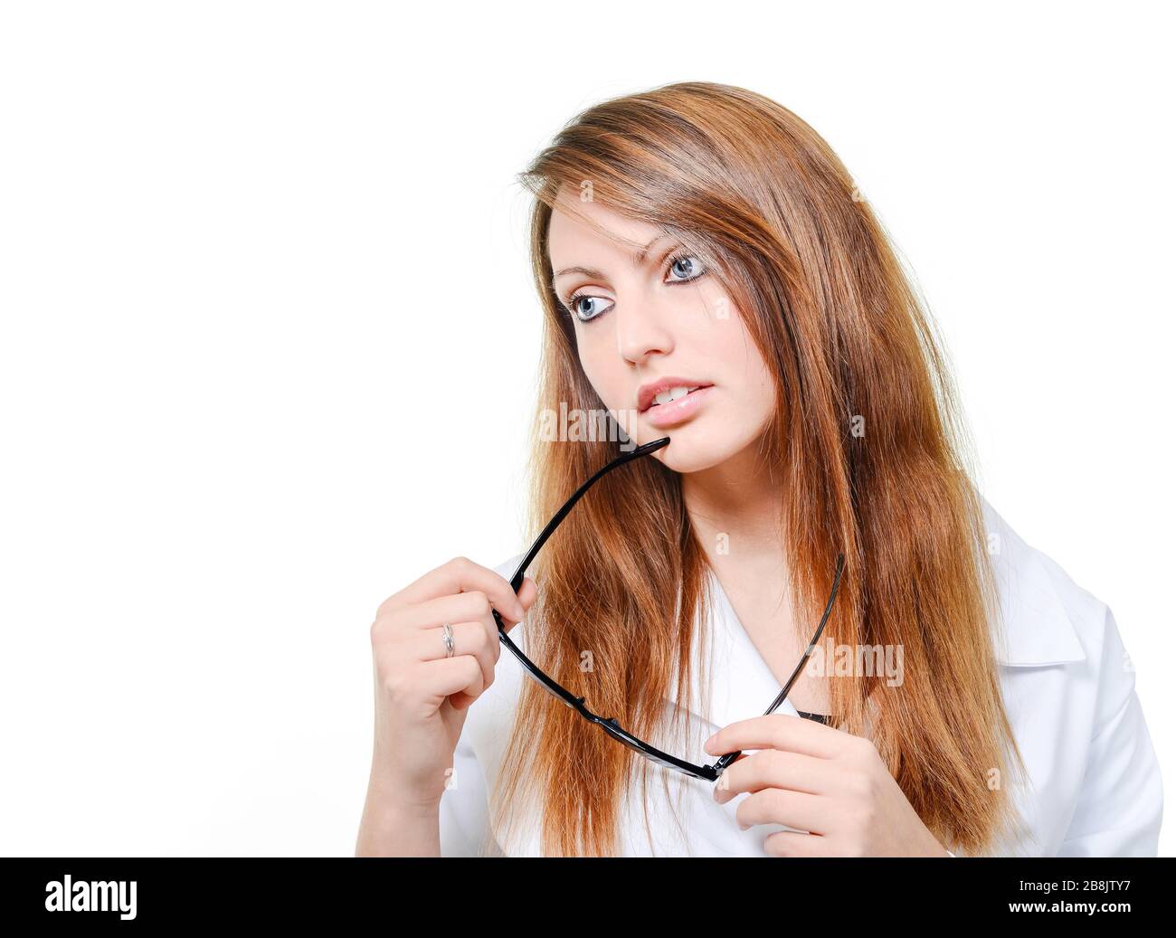 Pretty optometrist smiling camera hi-res stock photography and images ...