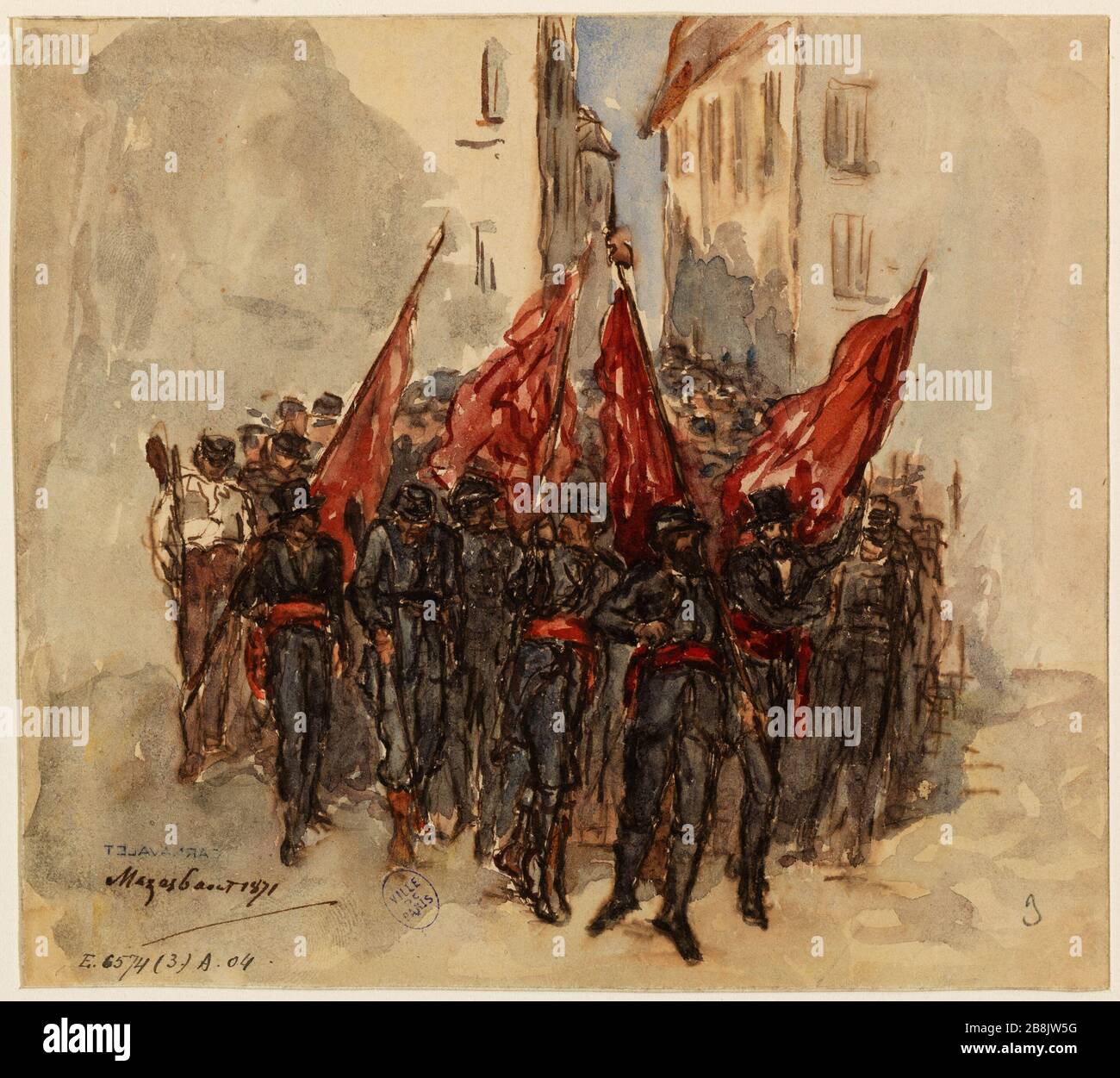 A parade: "Mazas Prison Gautier, Armand-Désiré. "Un défilé : "Prison ...