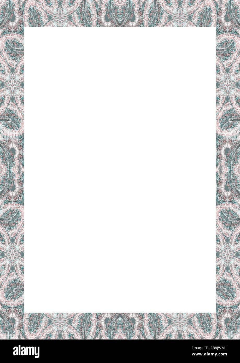 White frame background with decorated design borders Stock Photo - Alamy