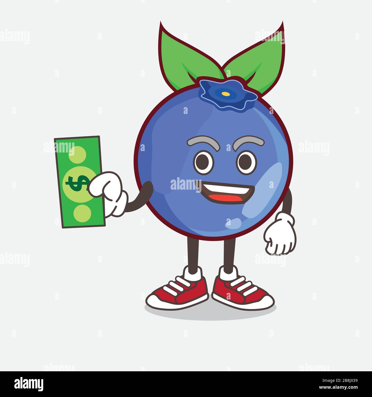 An illustration of blueberry fruit cartoon mascot character Stock ...
