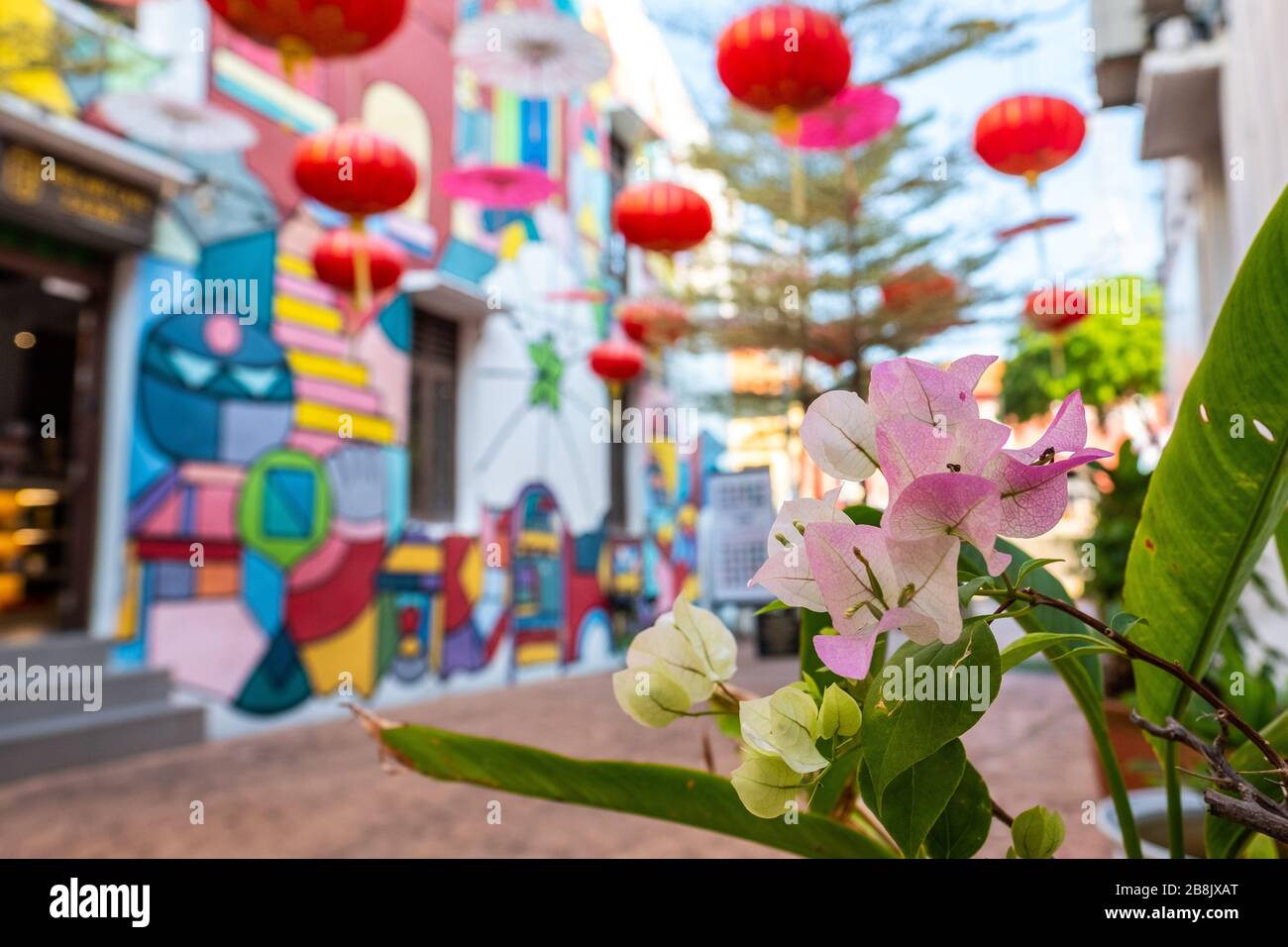 Street art murals in Malacca, Malaysia Stock Photo - Alamy