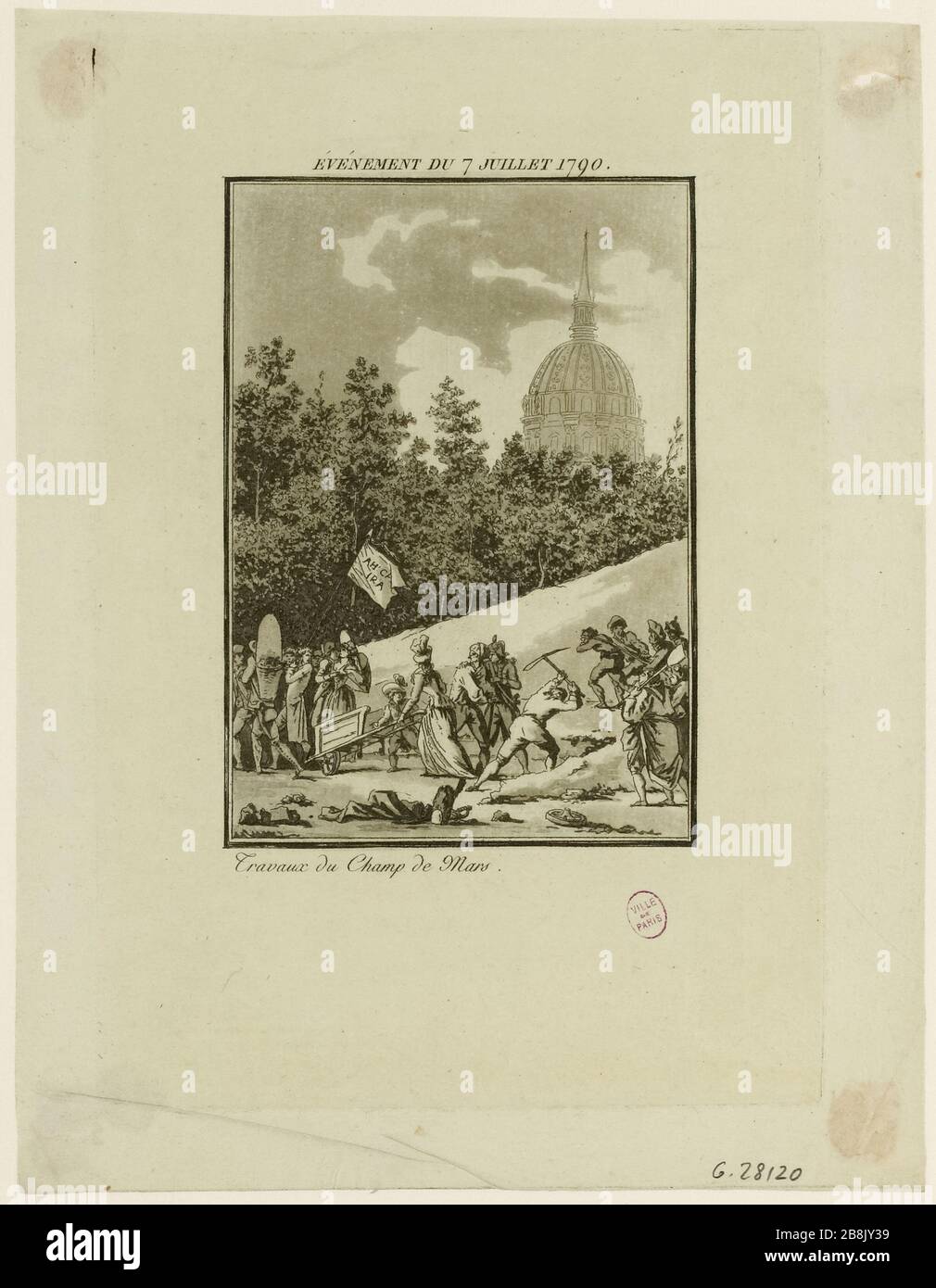 Event July 7, 1790 / Work of the Champ de Mars (IT Stock Photo - Alamy