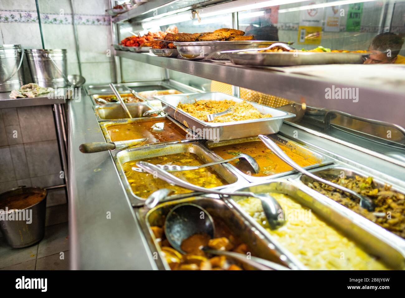 Traditional Indian Malay food in a Mamak stall- a type of Malaysian ...