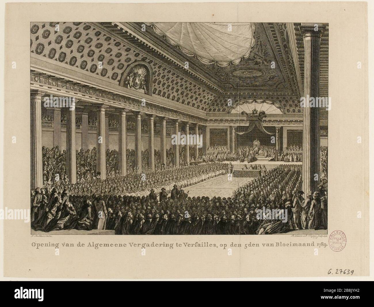French Revolution. Opening of the States General in the hall of the ...