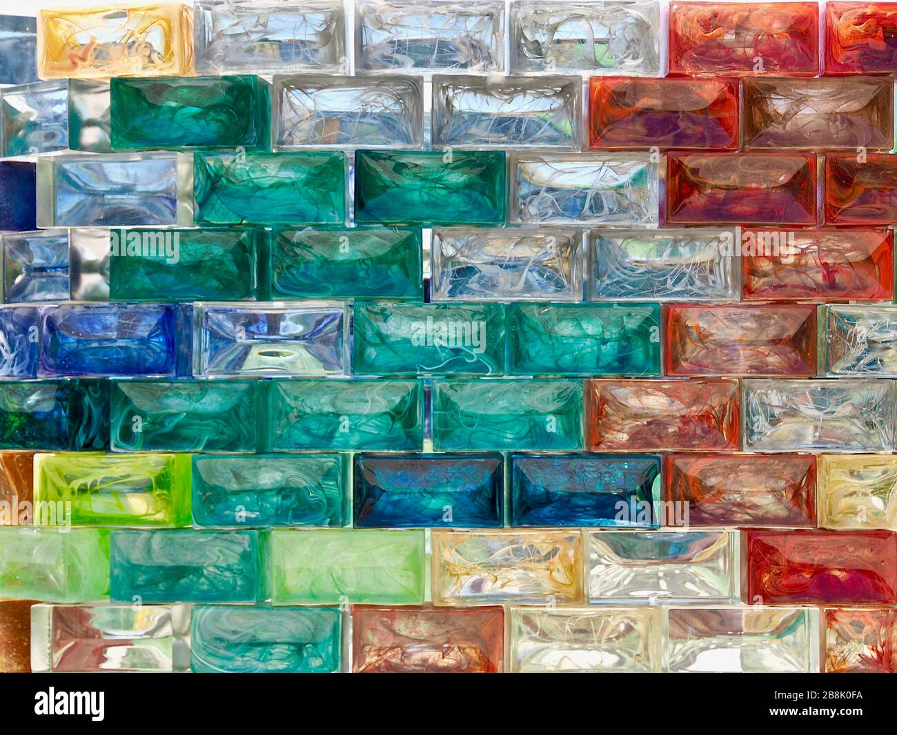 Colorful glass blocks in Venice at San Giorgio Maggiore Stock Photo - Alamy