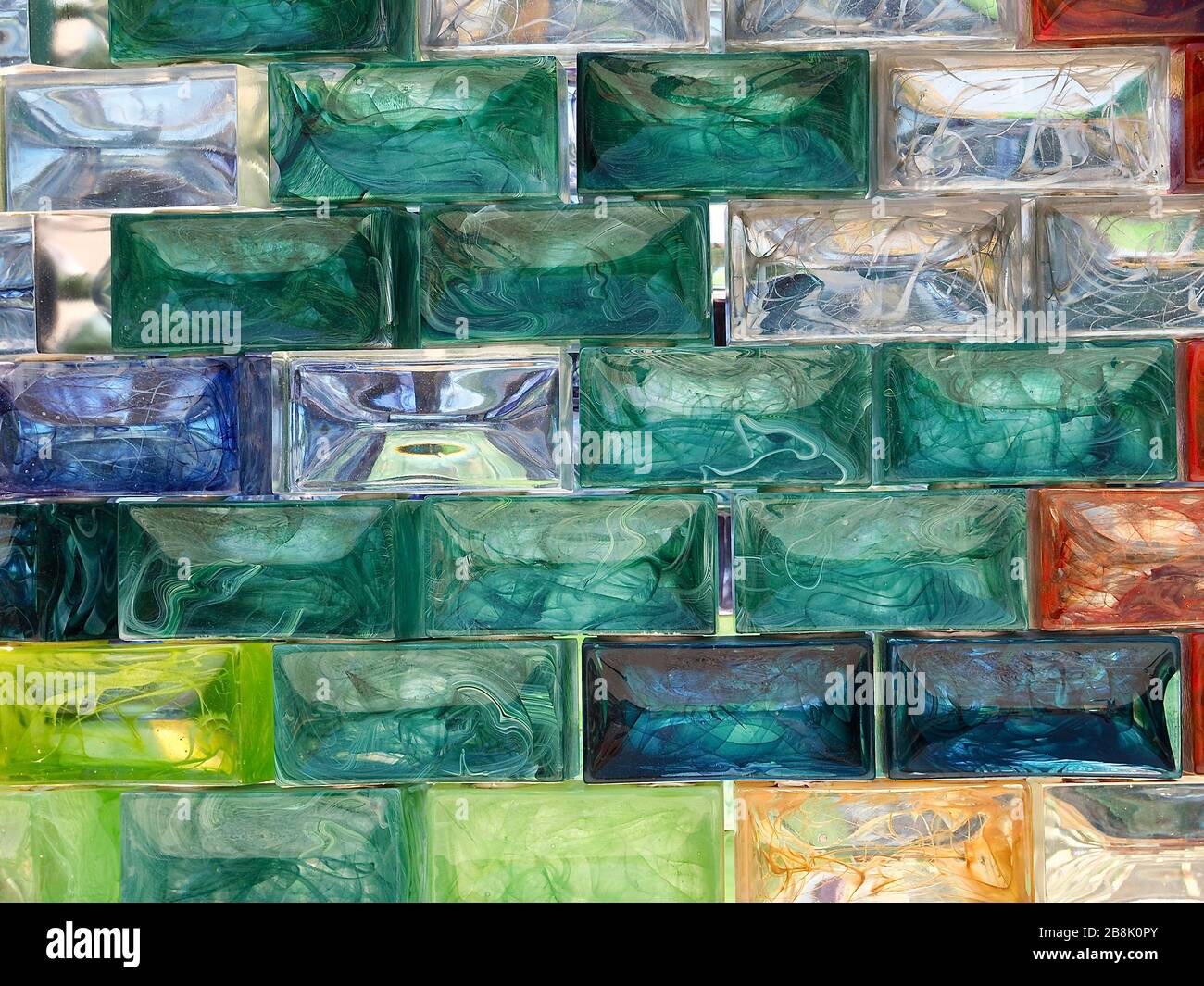 Colorful glass blocks in Venice at San Giorgio Maggiore Stock Photo - Alamy