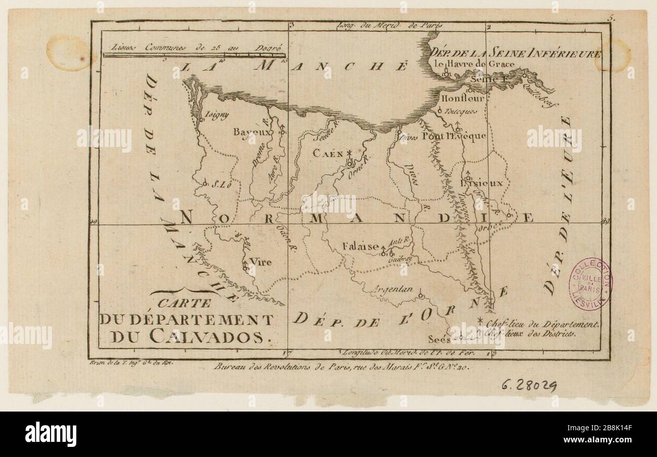 Map of calvados hi-res stock photography and images - Alamy