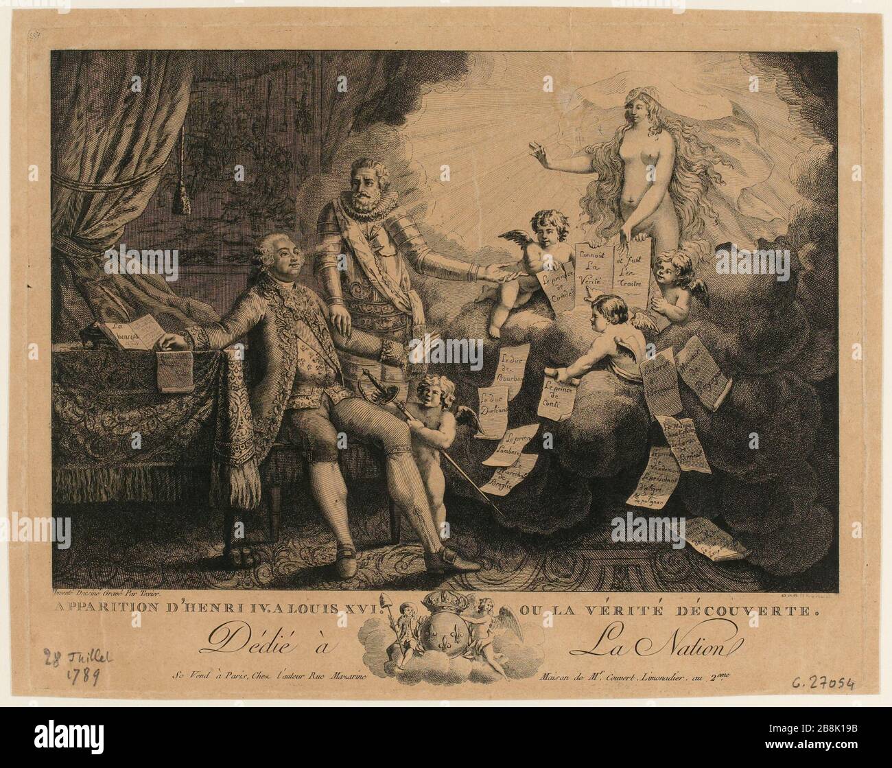 French Revolution: Appearance of Henri IV to Louis XVI, or Truth ...