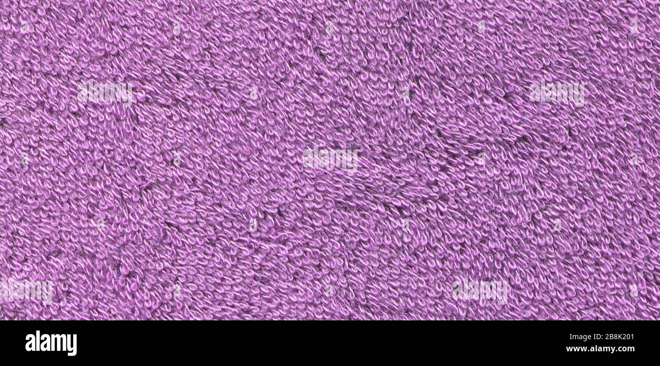 Violet towel texture. Violet bath towel background Stock Photo - Alamy