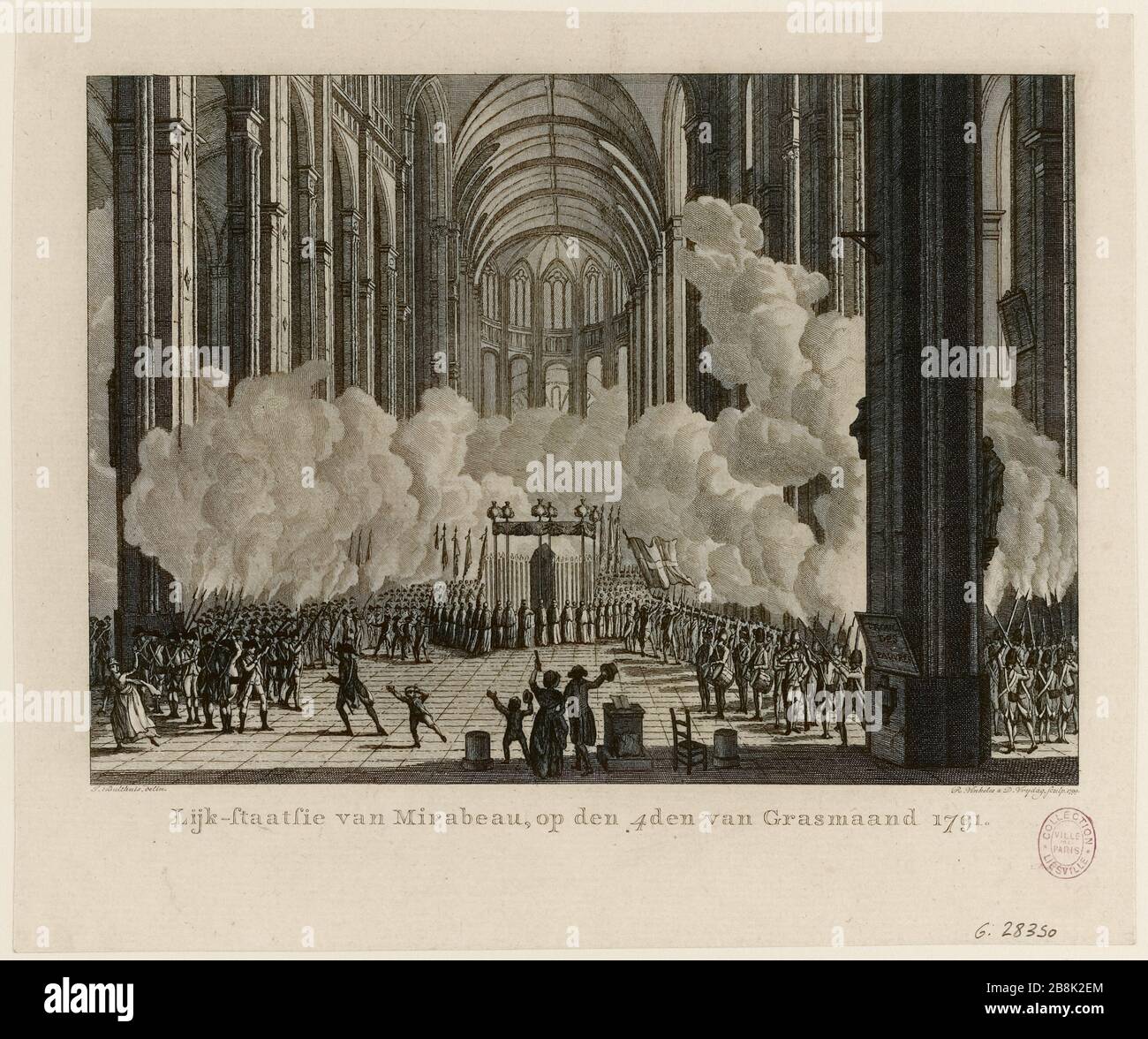 Indeed-pomp of Mirabeau, on the 4th of Grasmaand 1791. (TI Stock Photo ...