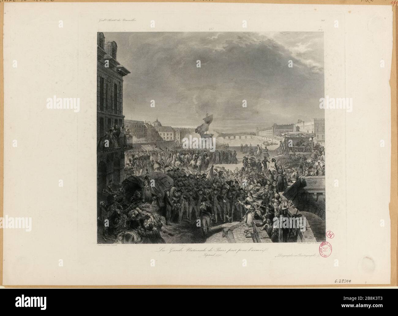 September 1792. Departure from the National Guard war against Prussia ...