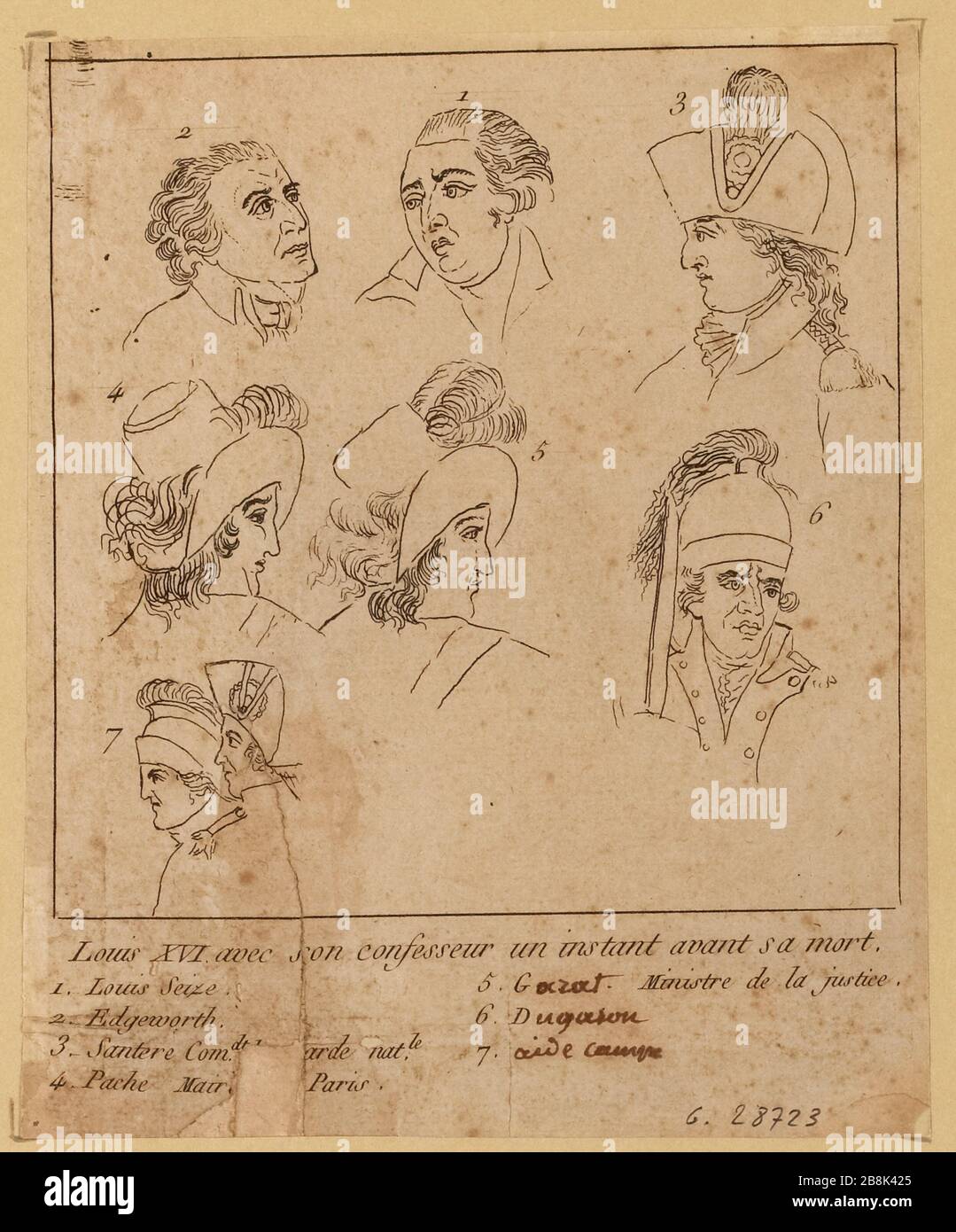 Louis XVI with his confessor a moment before his death. (Registered ...
