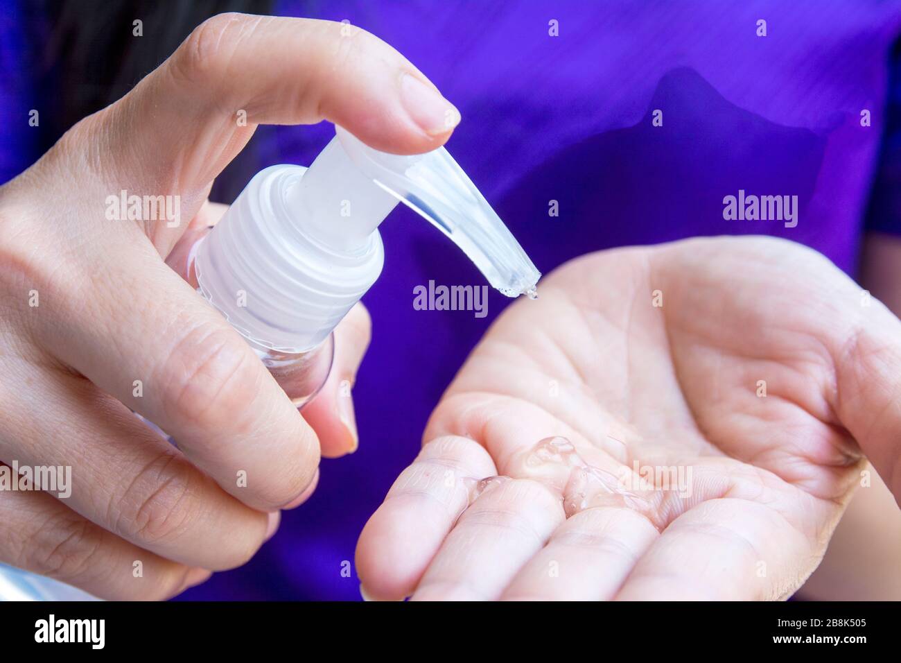 Hand washing with alcohol gel to eliminate bacteria and viruses, Hand ...