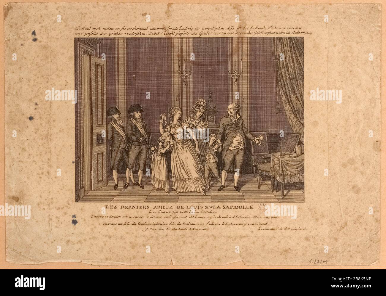 The last farewell of Louis XVI to his family / January 20, 1790 before ...