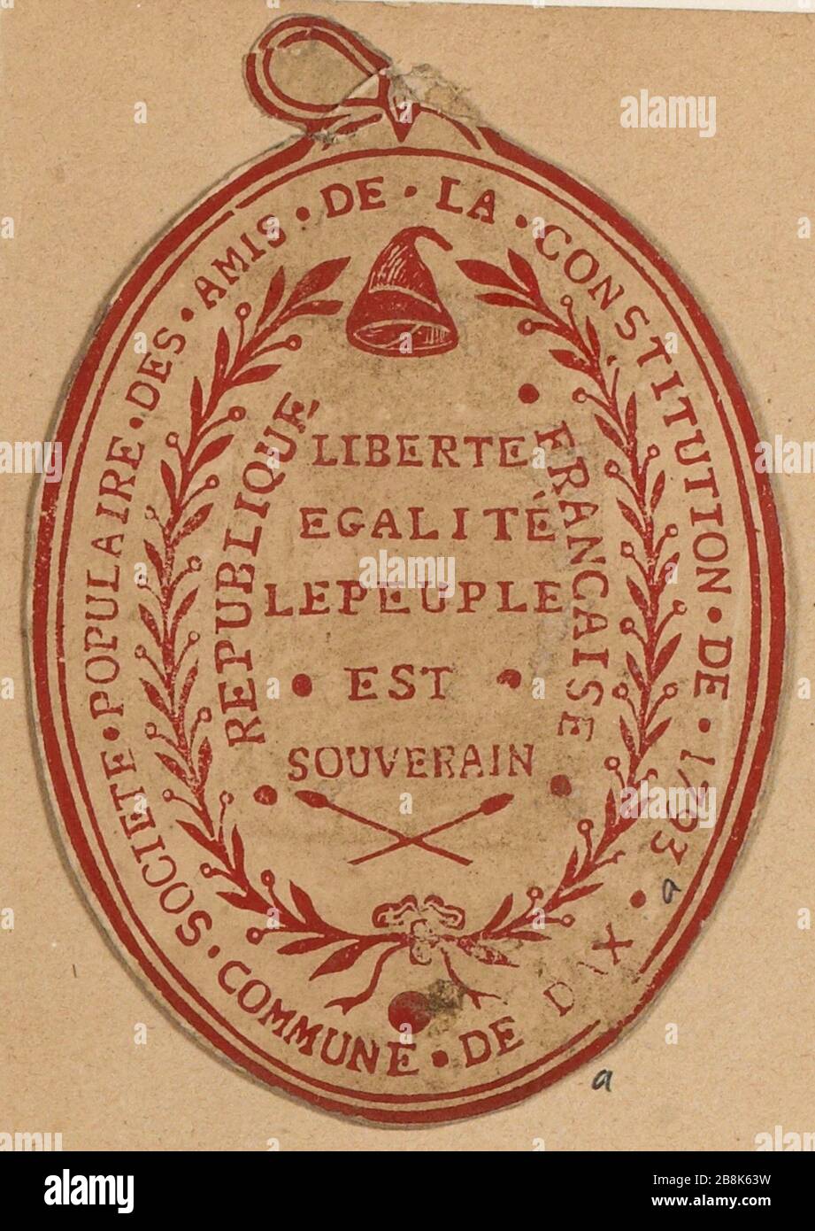 Map of the People's Society of Friends of the Constitution of 1793 ...