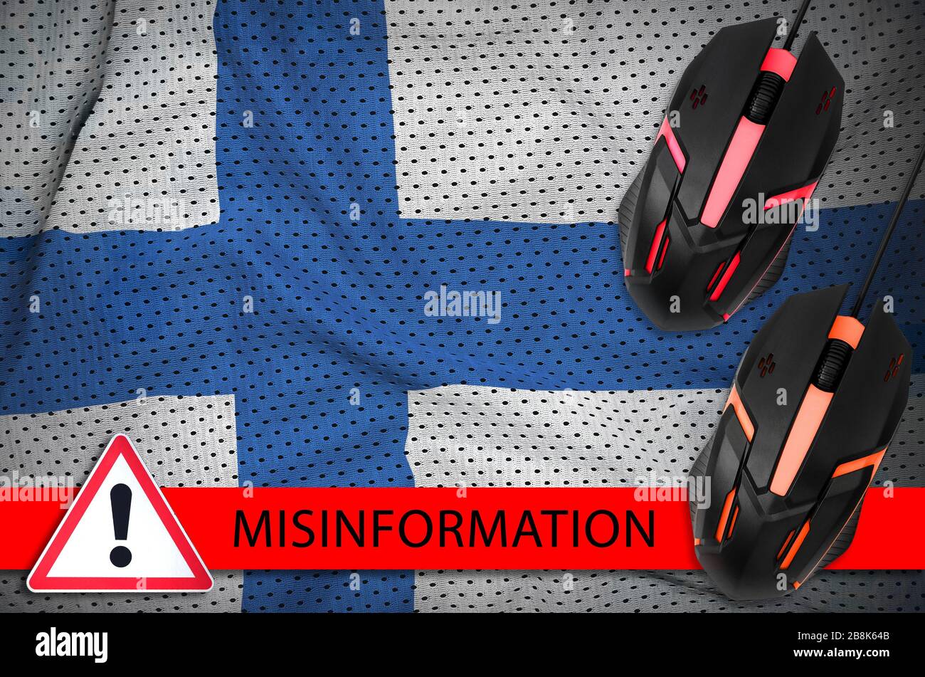 Finland flag and two computer mouses. Misinformation during Coronavirus ...