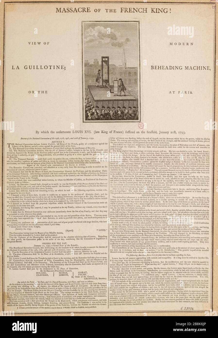 French Revolution: execution of Louis XVI, Revolution Square, current ...
