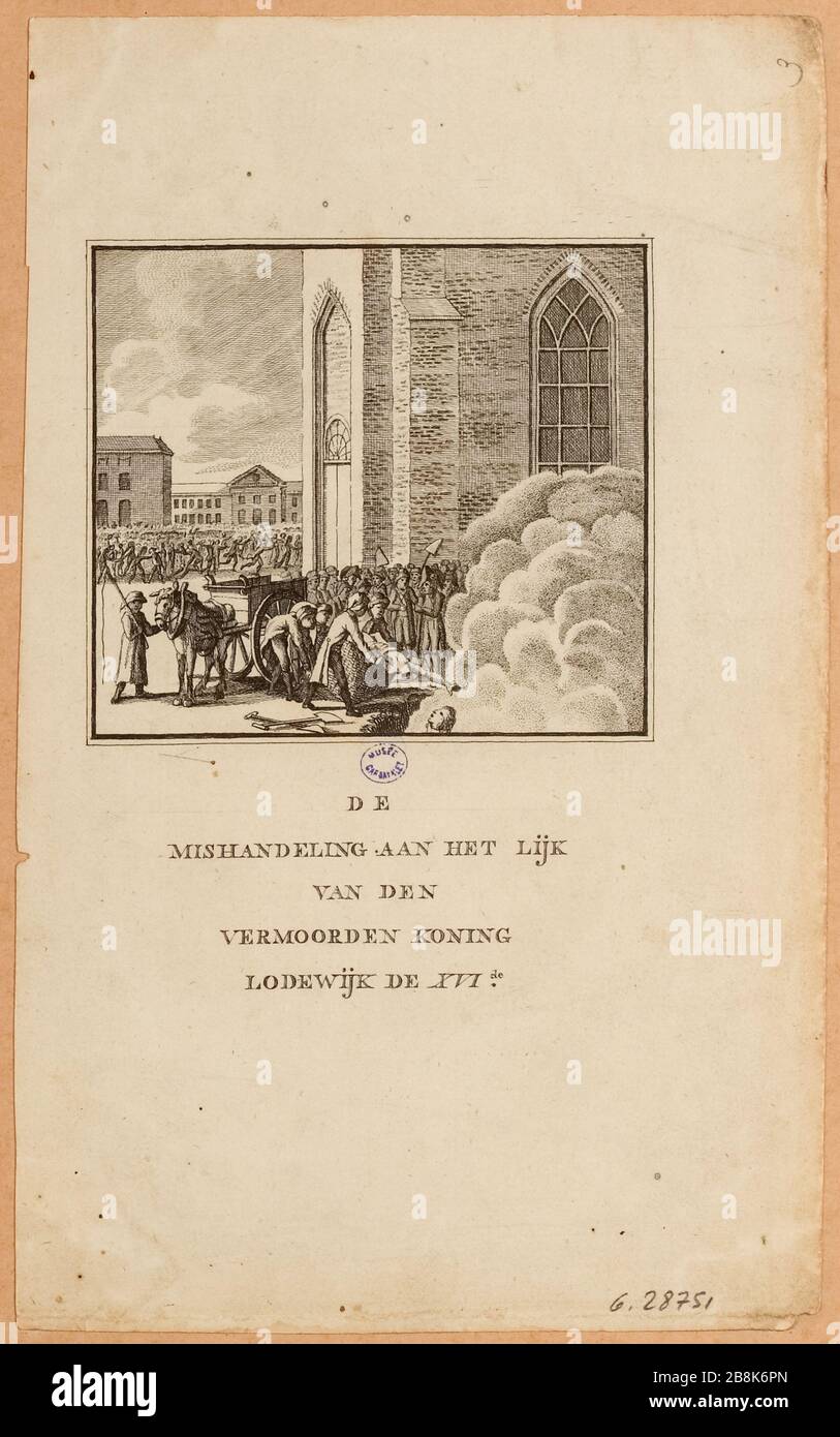 French Revolution: The decapitated body and head of Louis XVI thrown ...