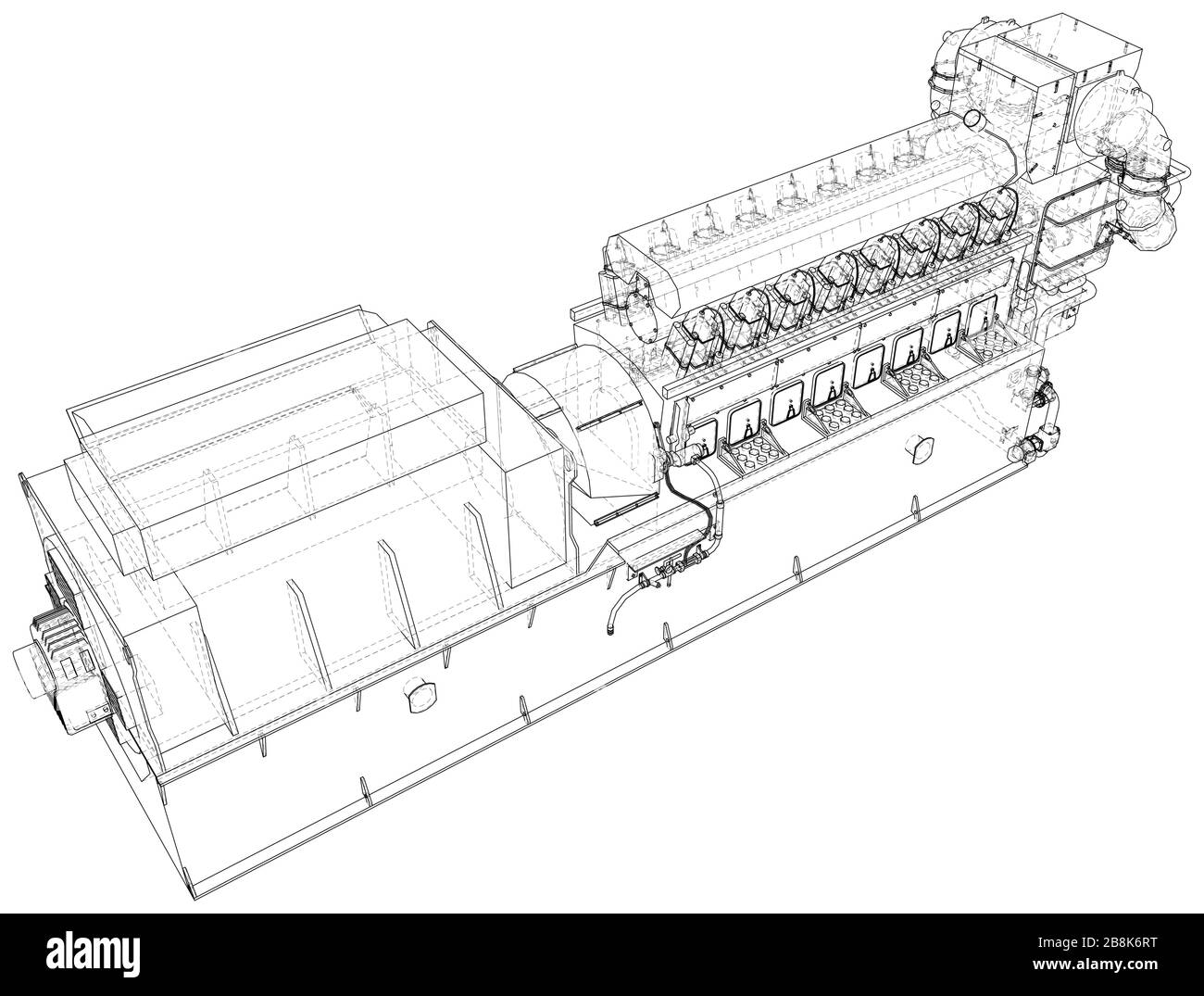 V12 diesel engine Stock Vector Images - Alamy