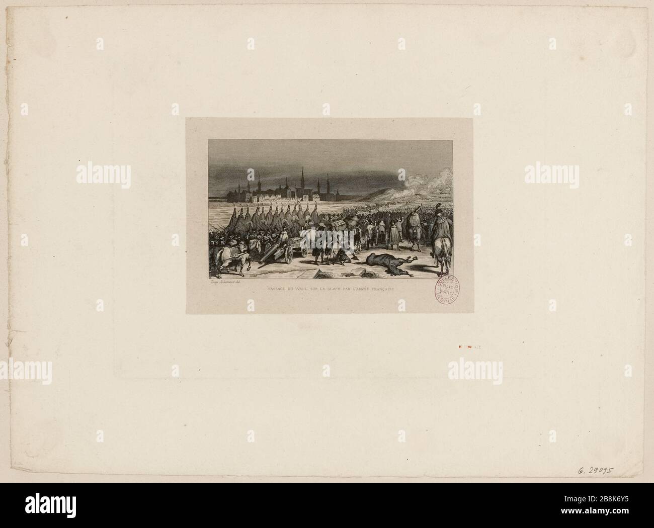 Passage of Vahal on the ice by the French army. (IT Stock Photo - Alamy