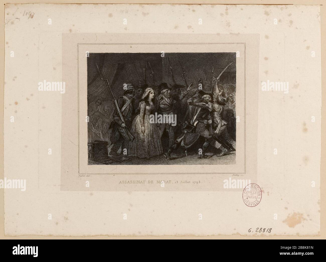 Assassination of Jean-Paul Marat by Charlotte Corday 13 July 1793 ...