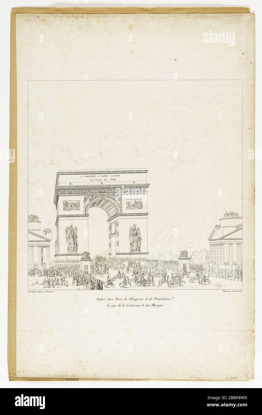 Wedding Album of 1810. Entry into Paris of the Emperor and Empress on ...