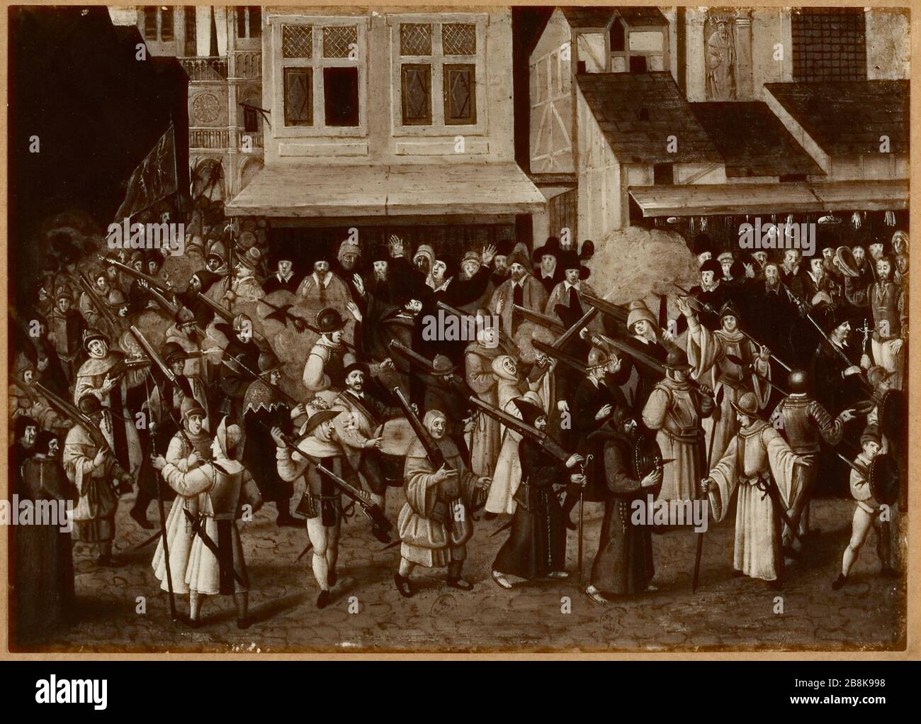 Reproduction of a painting Procession of the league, 1590 (TF Stock ...