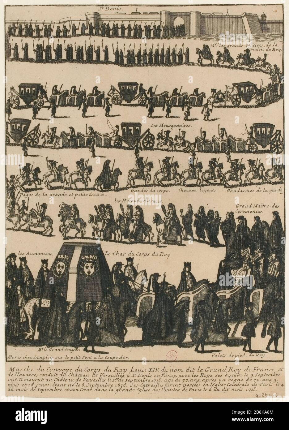 On the Corps conveyed to King Louis XIV. the name says The Great King ...