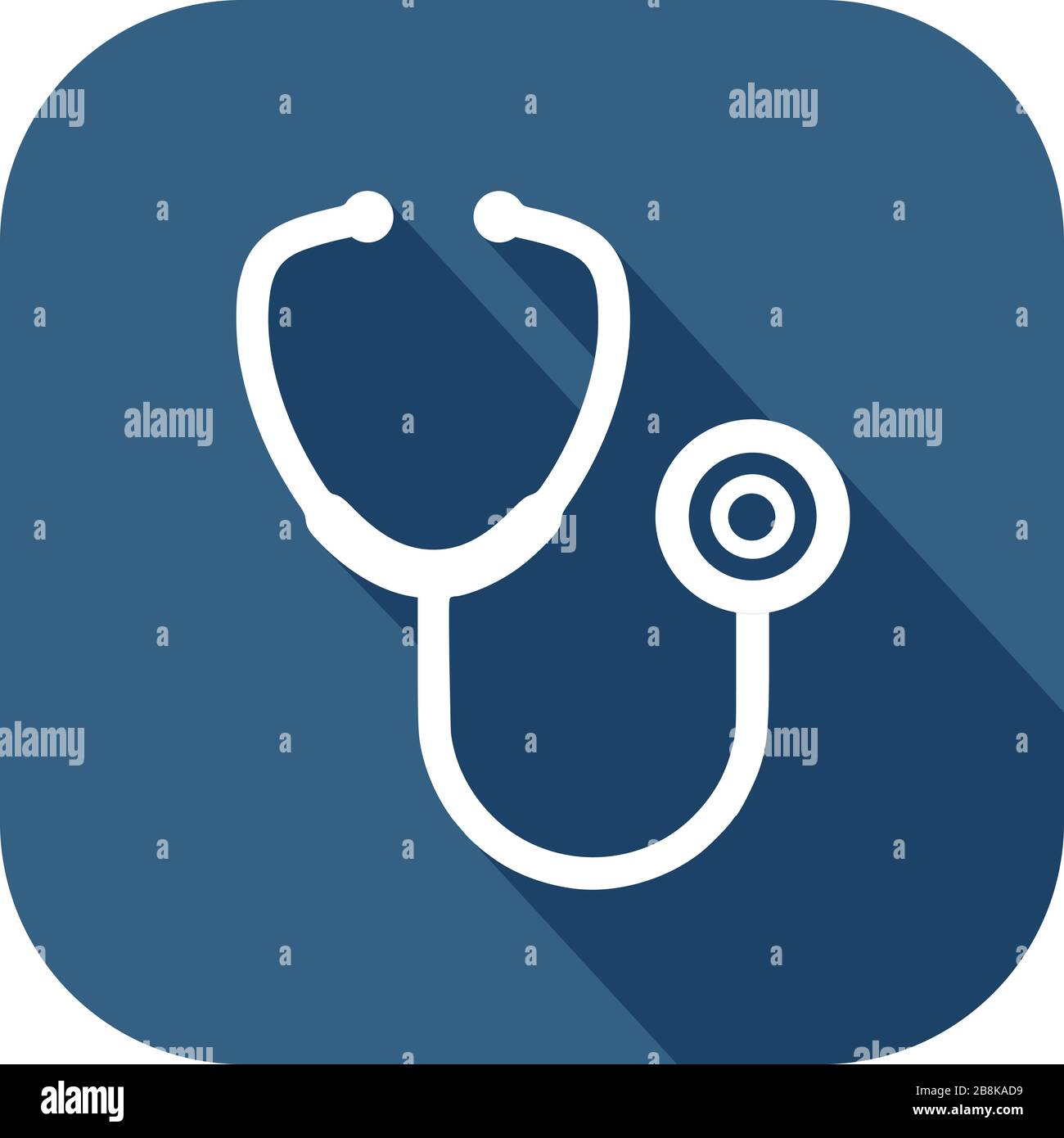 Colourful stethoscope icon in flat design style Stock Photo - Alamy