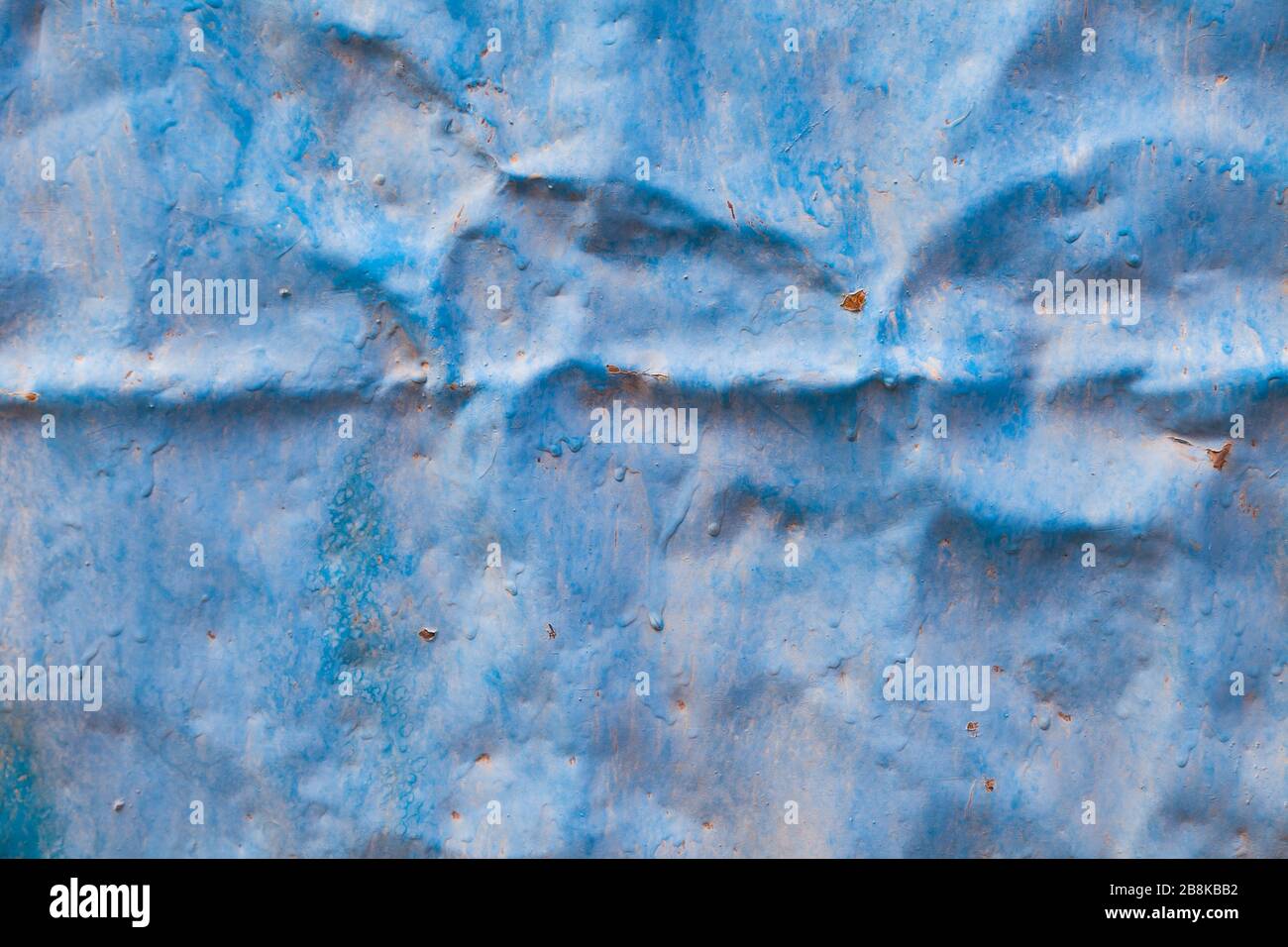 Textured blue rust wall background, aged vintage surface, horizontal ...