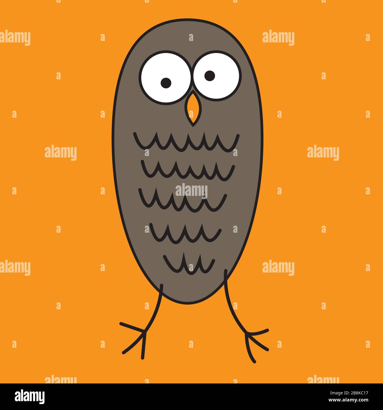 Crazy funny owl hand drawn Stock Vector Image & Art - Alamy