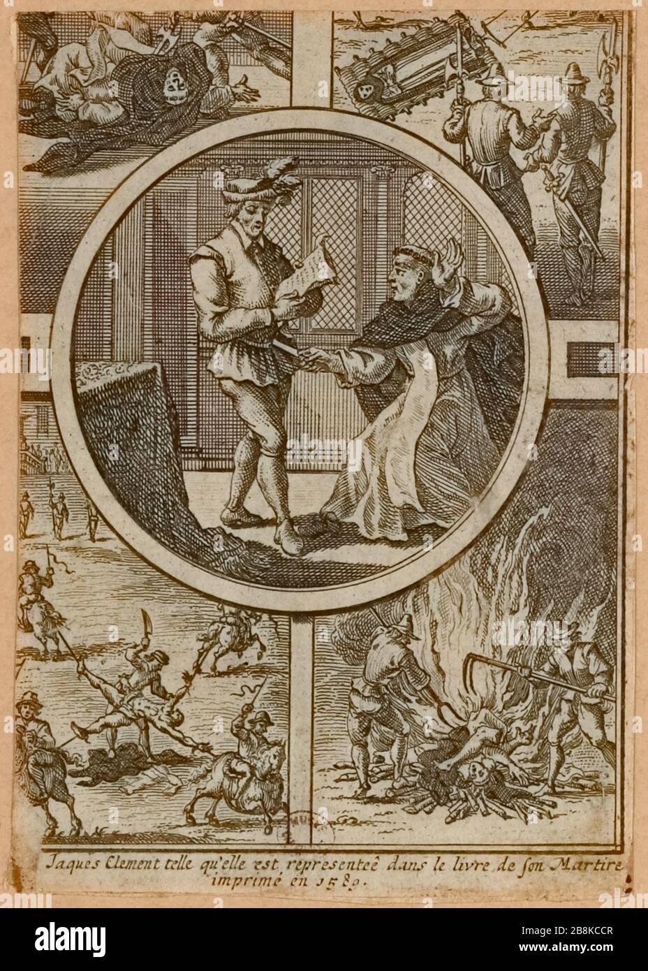 Jacques Clement as shown in the book of its Martire / printed in 1589 ...