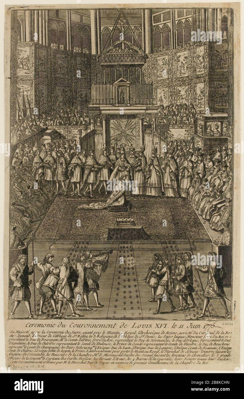 Ceremony of the coronation of Louis XVI, June 11, 1775. (TI Stock Photo ...