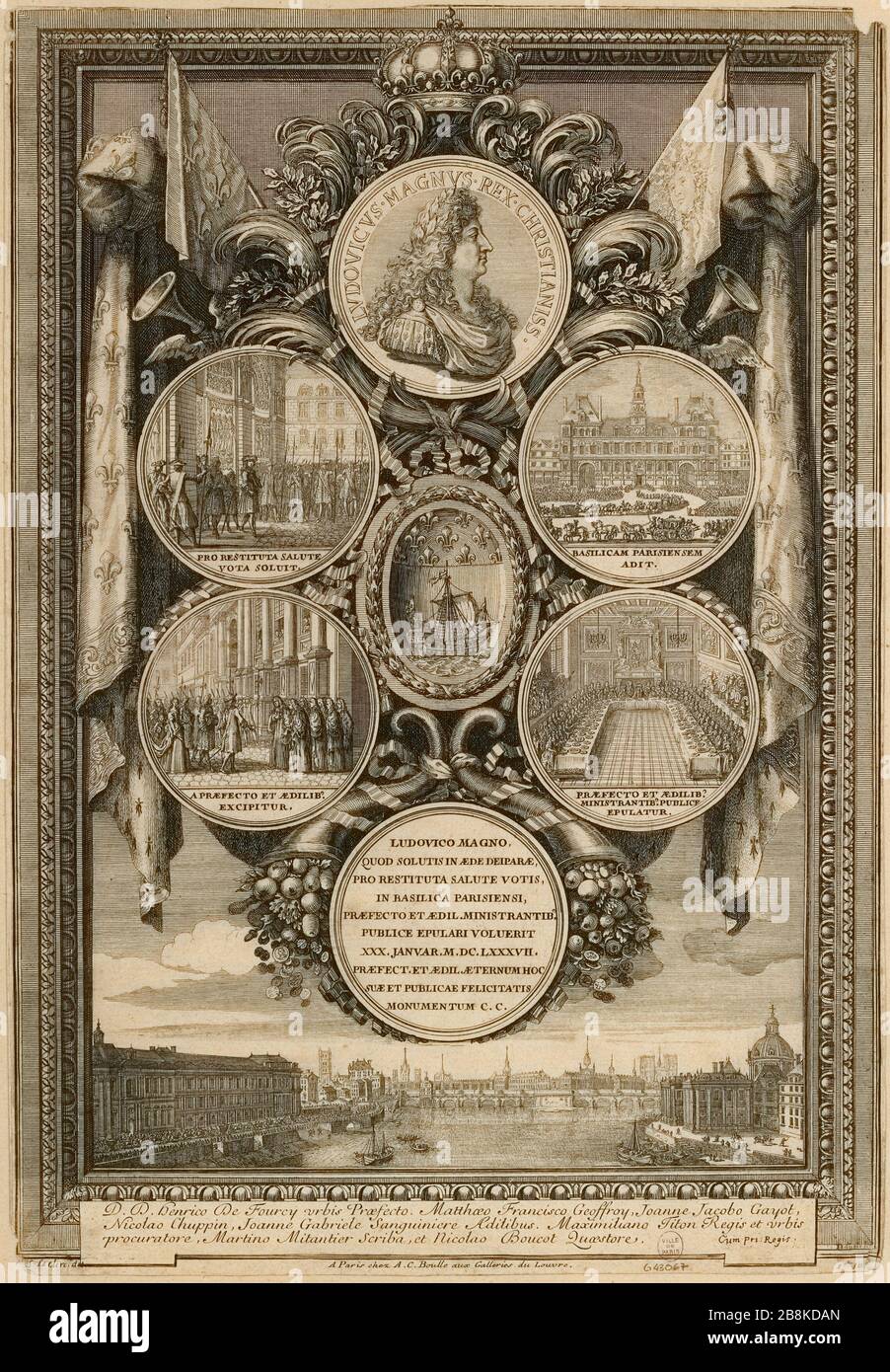 Frontispiece: Memorial receipt of Louis XIV medallions at the City Hall ...