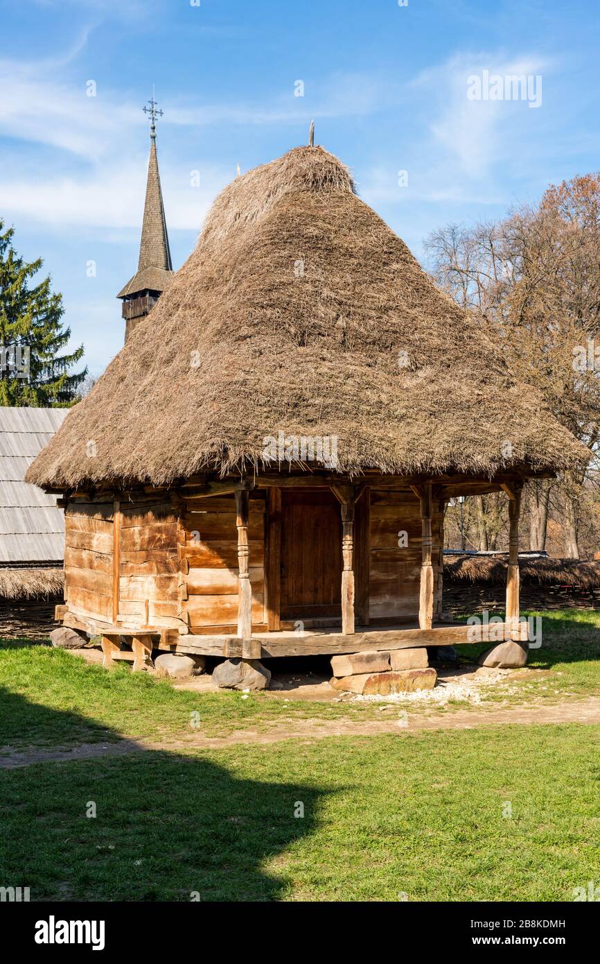 Traditional rural house from Transylvania, Romania - copy space Stock ...