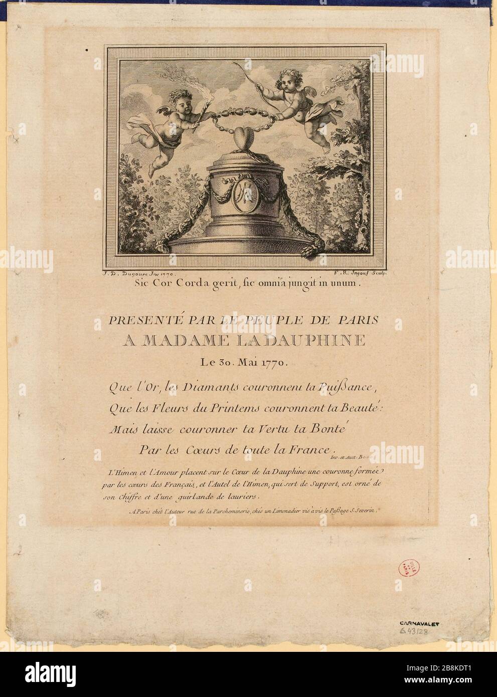 Presented by the people of Paris to Madame la Dauphine, 30 May 1770 ...