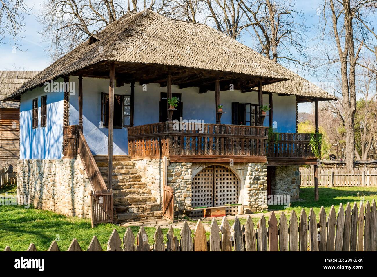 Traditional rural house from Transylvania, Romania - copy space Stock ...