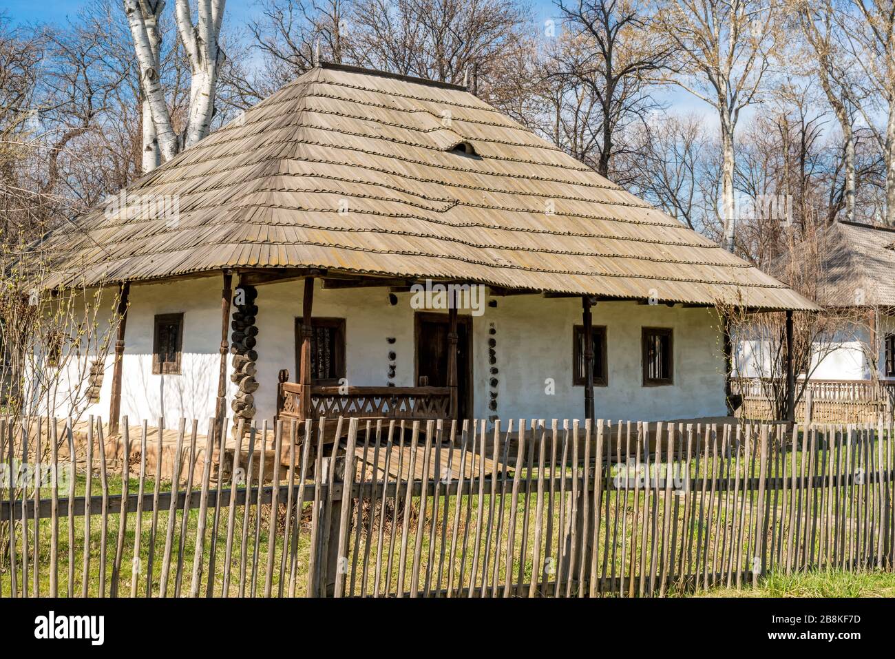 Traditional rural house from Transylvania, Romania - copy space Stock ...