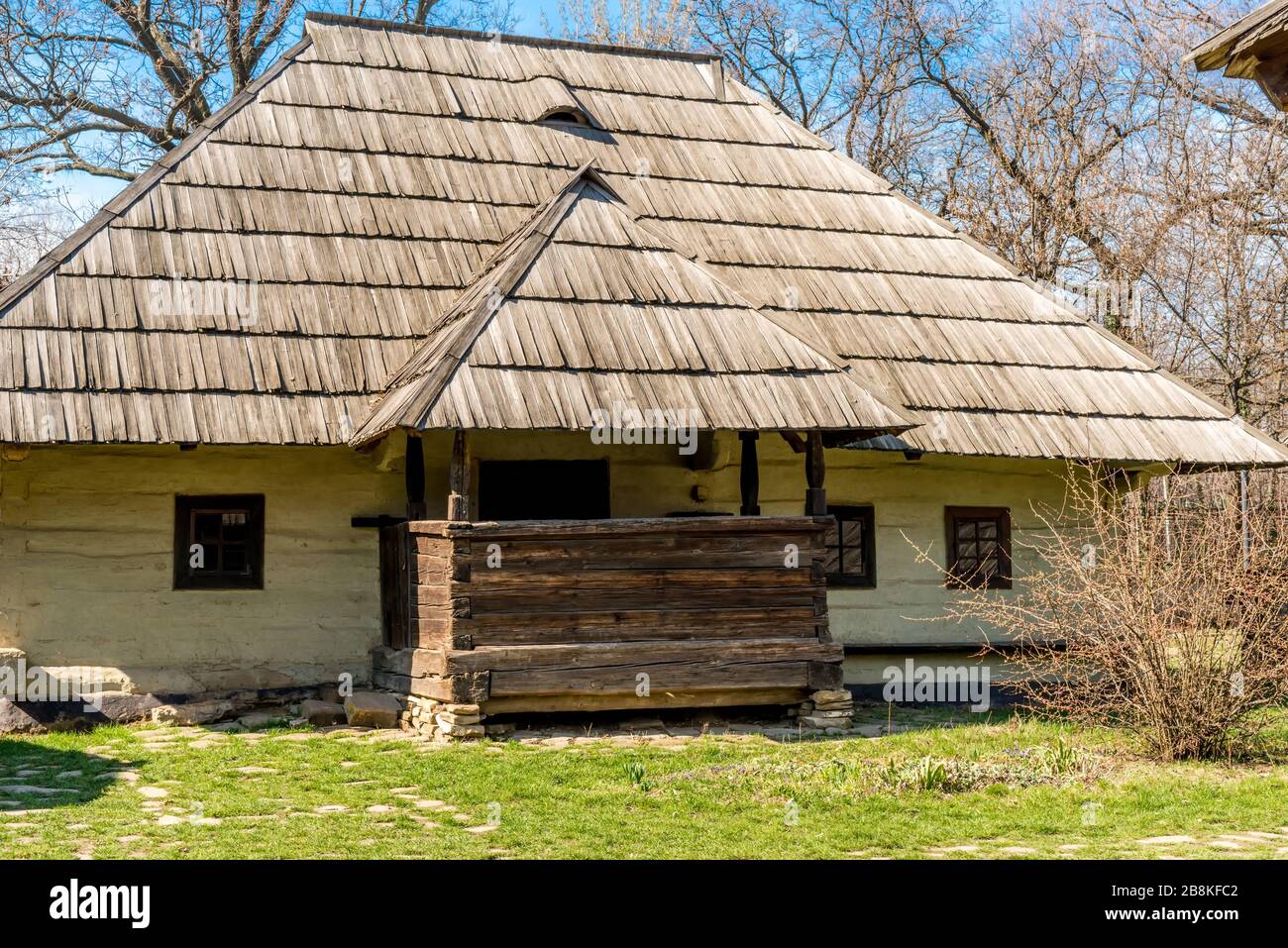 Traditional rural house from Transylvania, Romania - copy space Stock ...